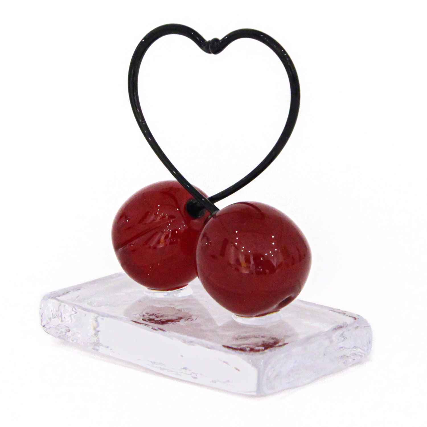 Paperweight with 2 cherries | Murano Glass | Made in Italy