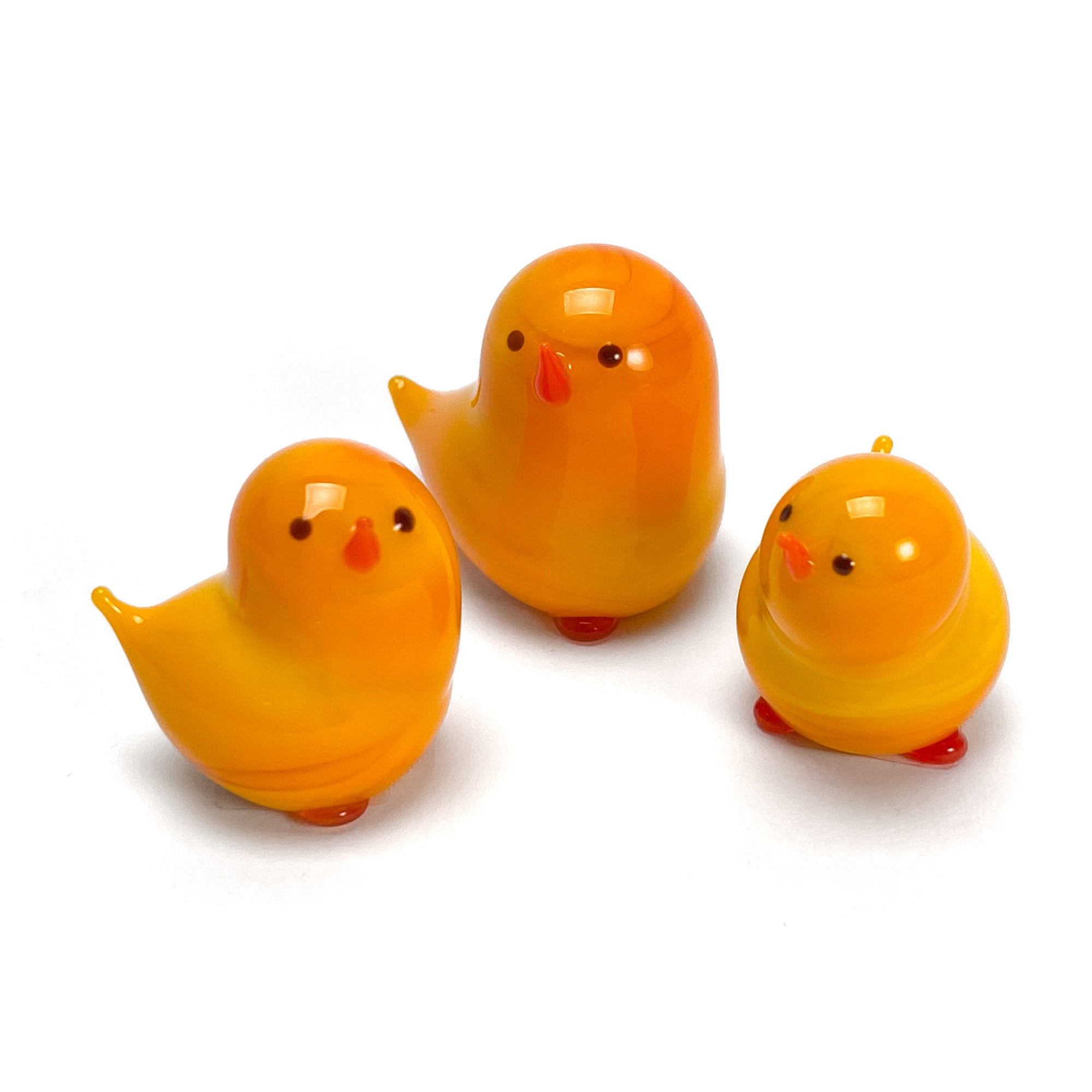 Murano Glass Chick Figurine | Handcrafted Yellow Glass Chick | Animals