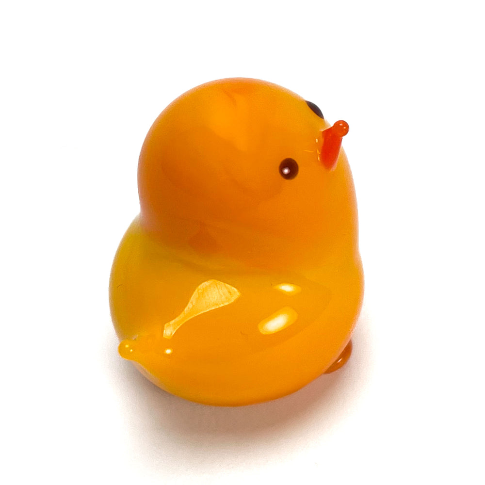 Murano Glass Chick Figurine | Handcrafted Yellow Glass Chick | Animals