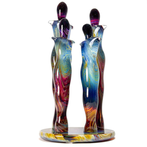 " The Family " Murano Glass Sculpture - Art