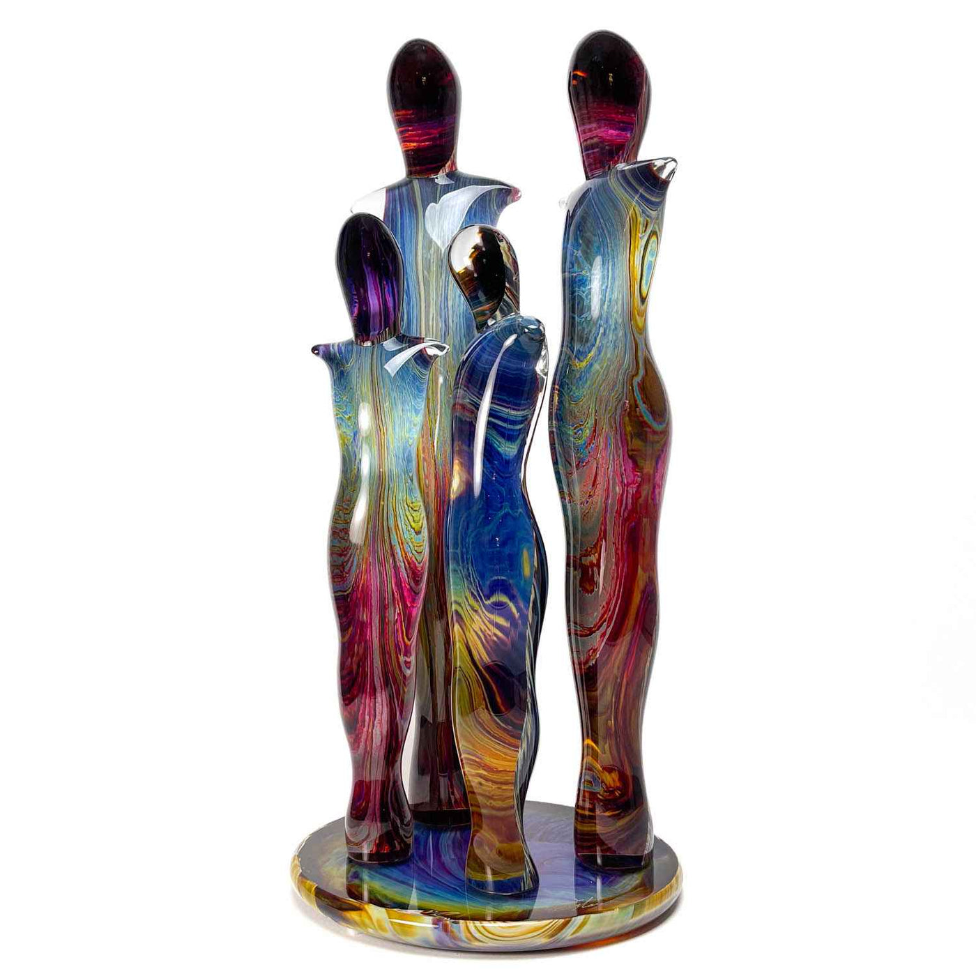 " The Family " Murano Glass Sculpture - Art
