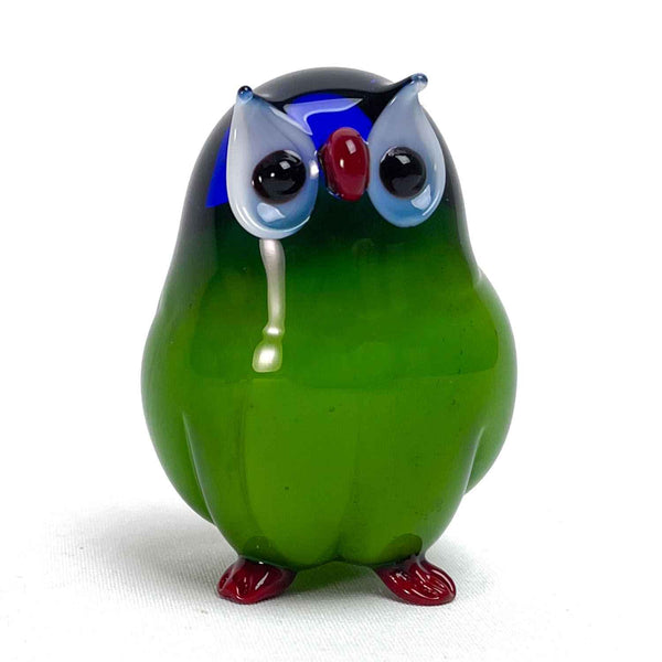 Murano Glass Owl Miniature - Animal Glass Sculpture