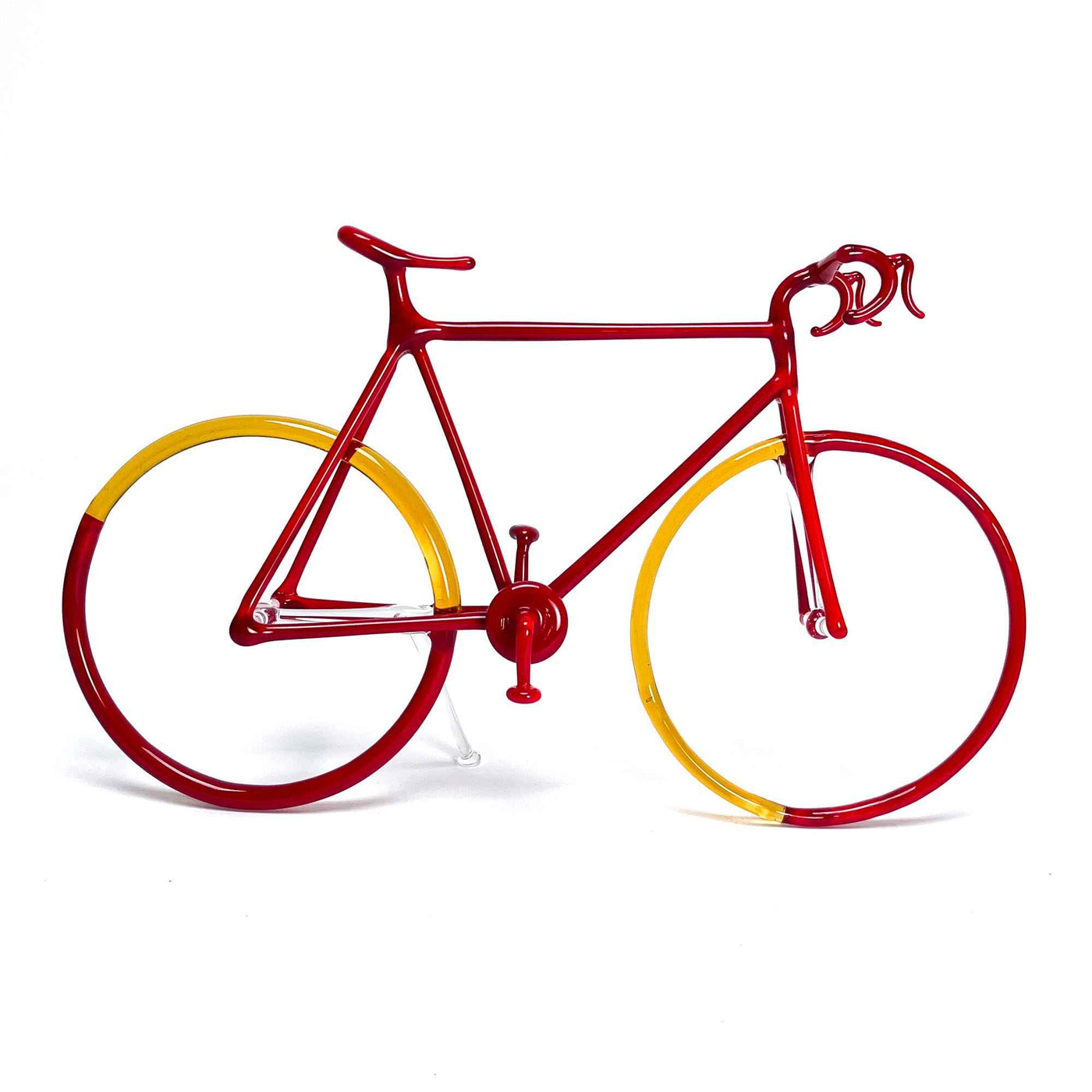 Murano Glass Racing Bike Sculptures - Made in Italy