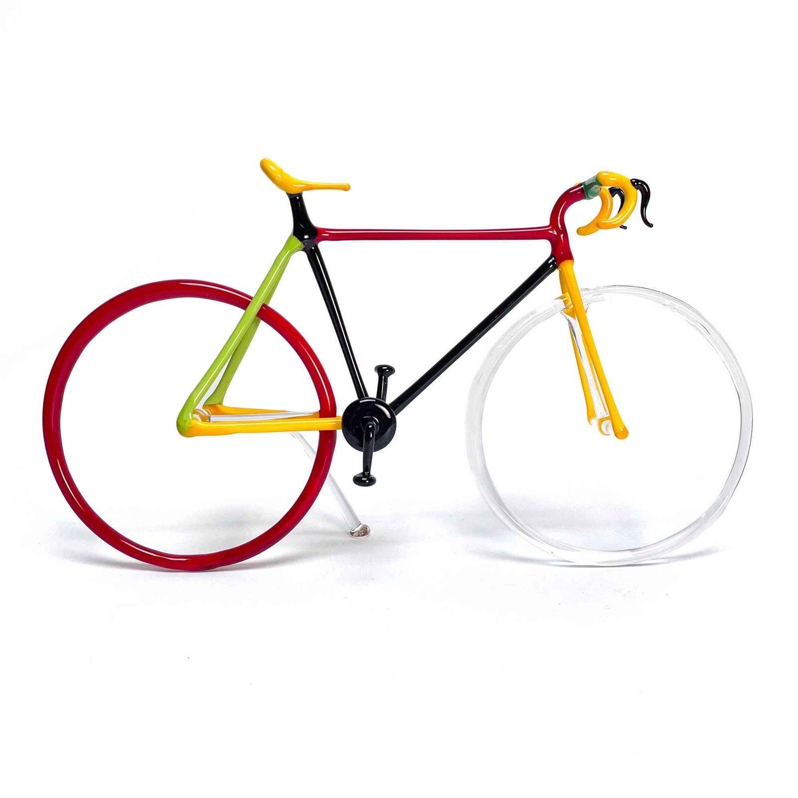 Murano Glass Racing Bike Sculptures - Made in Italy