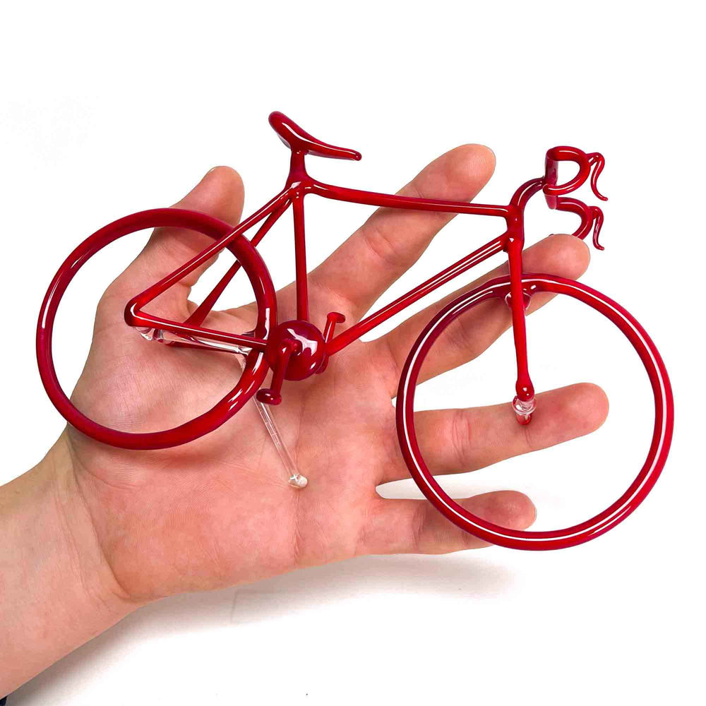 Murano Glass Racing Bike Sculptures - Made in Italy