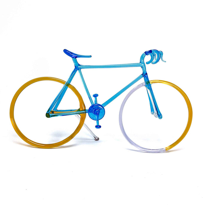 Murano Glass Racing Bike Sculptures - Made in Italy