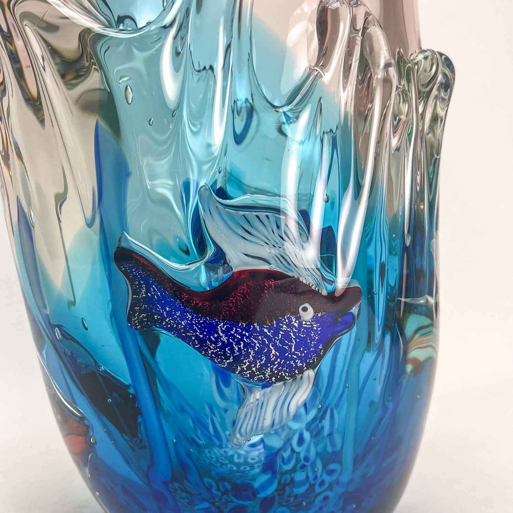 Aquarium Splash Vase | Aquarium Glass Art | Murano Glass Aquariums