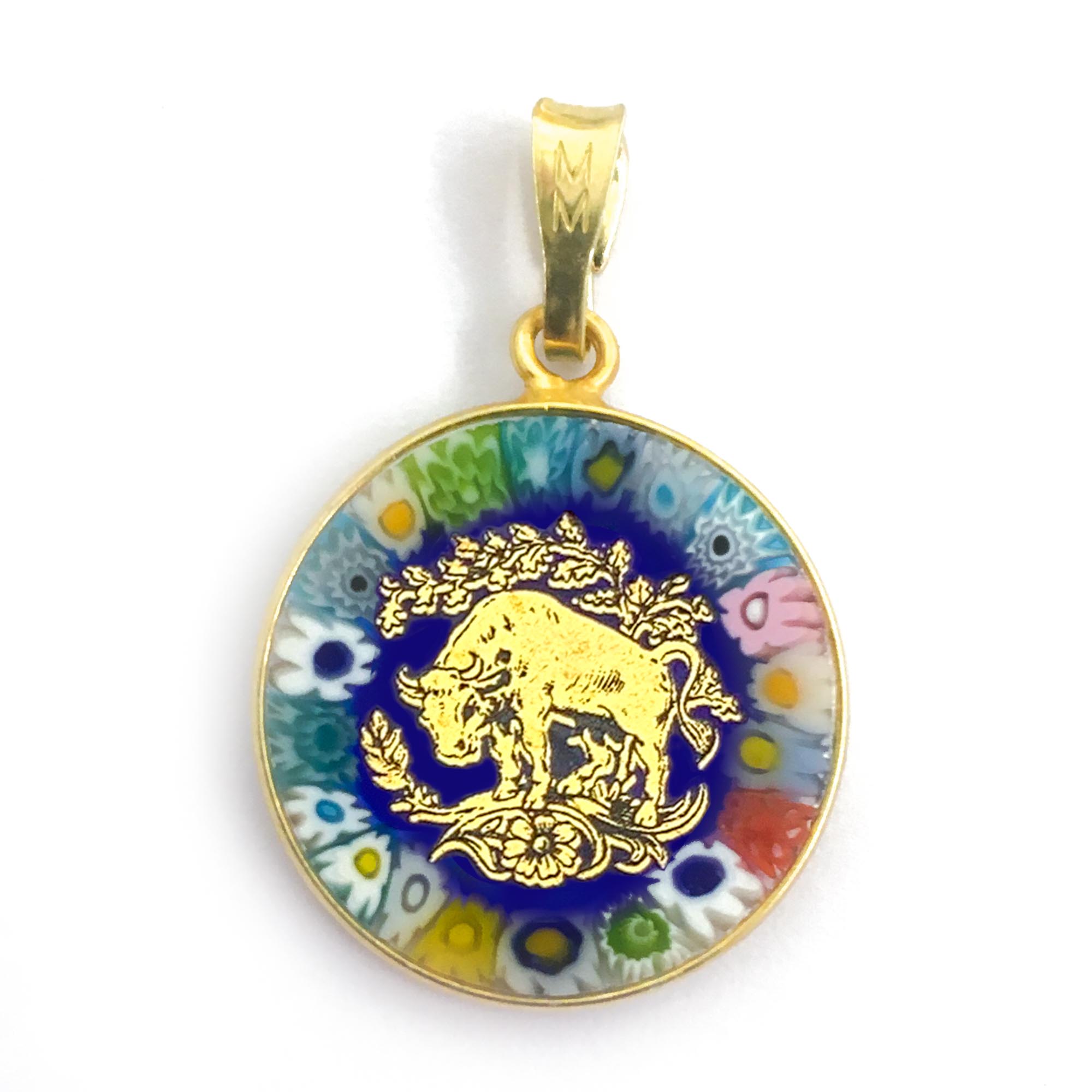 Murrina pendant with Astrological sign -Zodiac