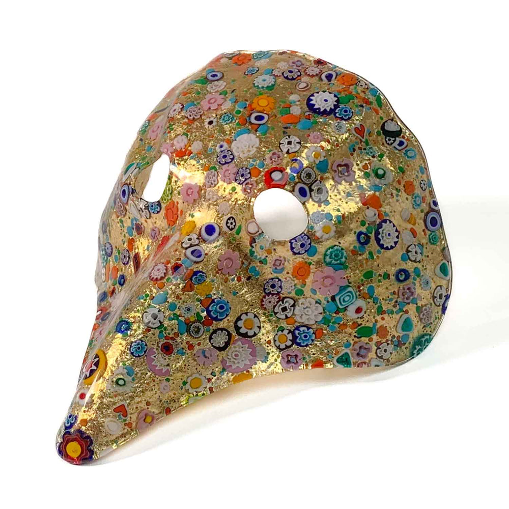 Multicolor Zanni Mask | Murano Glass Carnival Decorations