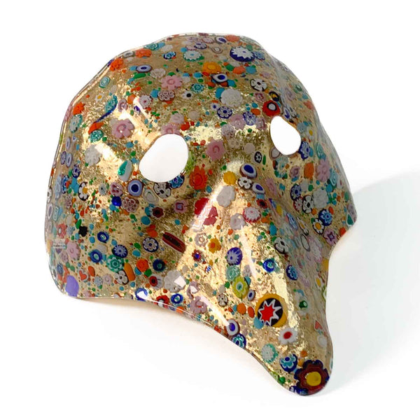 Multicolor Zanni Mask | Murano Glass Carnival Decorations