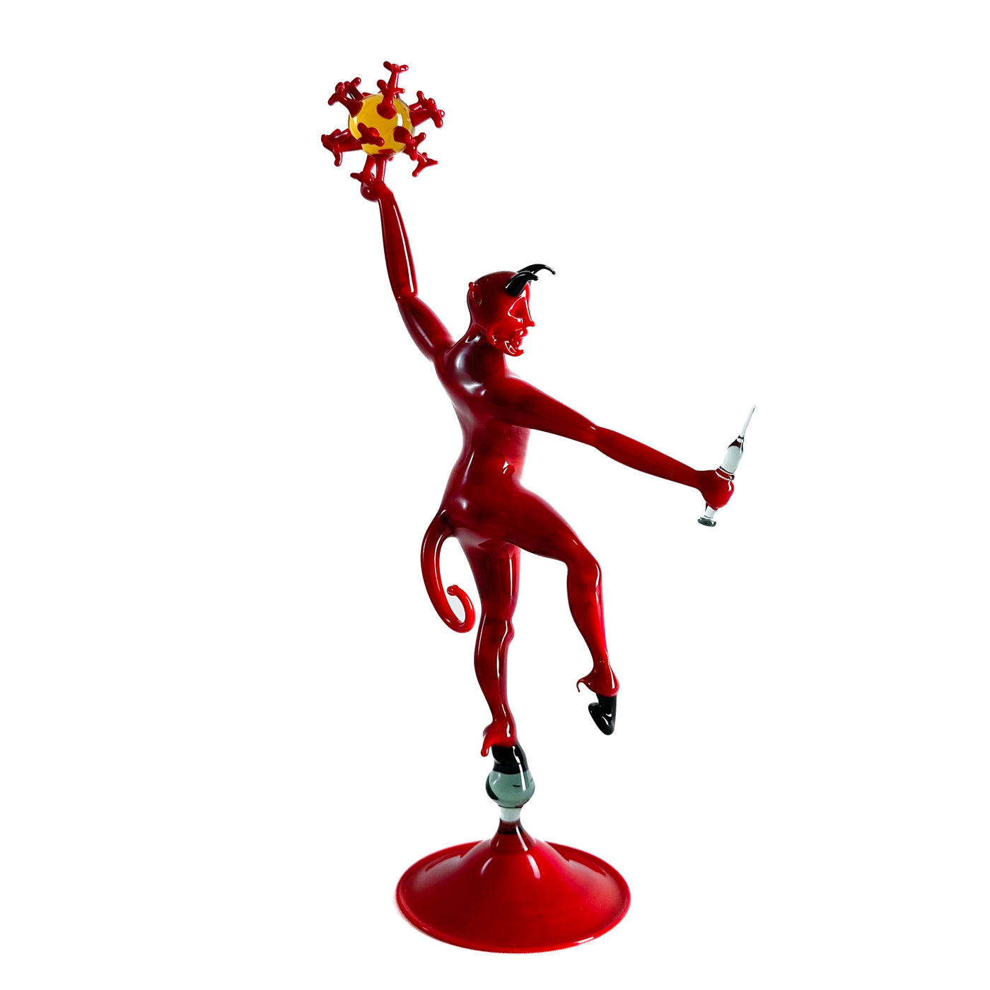 Murano Glass Red Devil | The Defeat of Evil | Art Figurines
