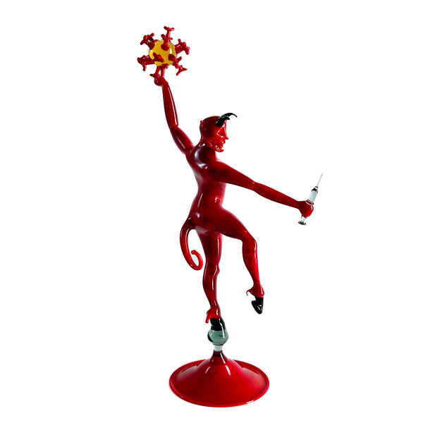 Murano Glass Red Devil | The Defeat of Evil | Art Figurines
