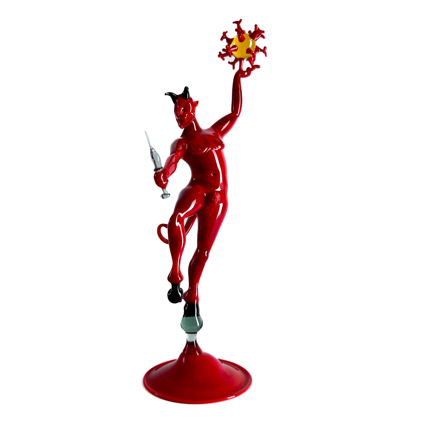 Murano Glass Red Devil | The Defeat of Evil | Art Figurines