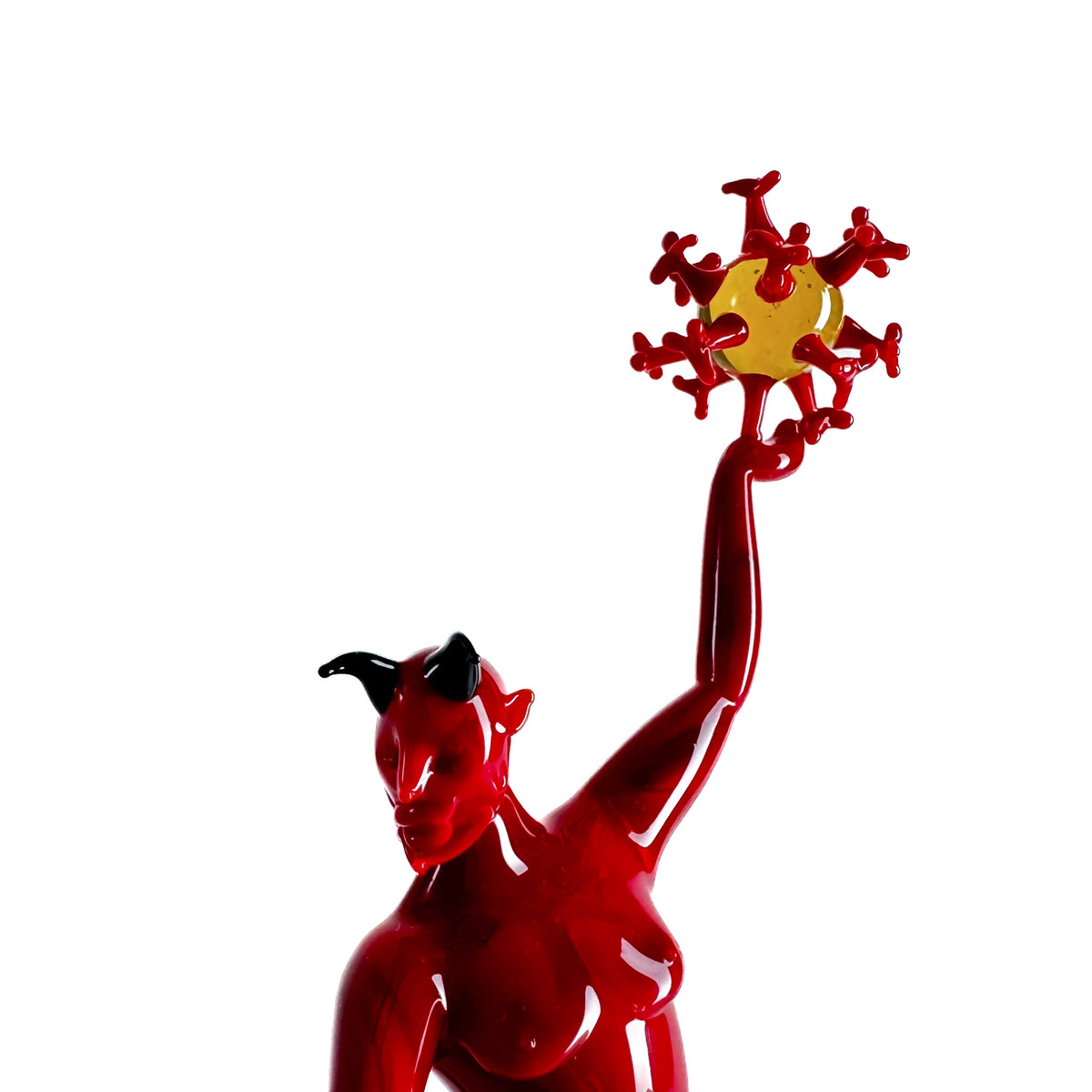 Murano Glass Red Devil | The Defeat of Evil | Art Figurines