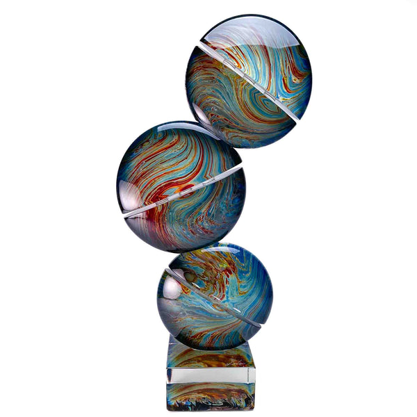 Murano Glass Deep Space | Glass Sculpture | Chalcedony Art Glass