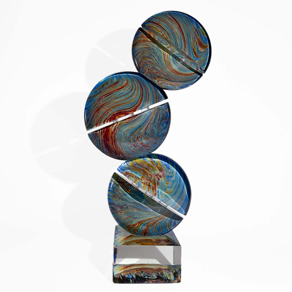 Murano Glass Deep Space | Glass Sculpture | Chalcedony Art Glass