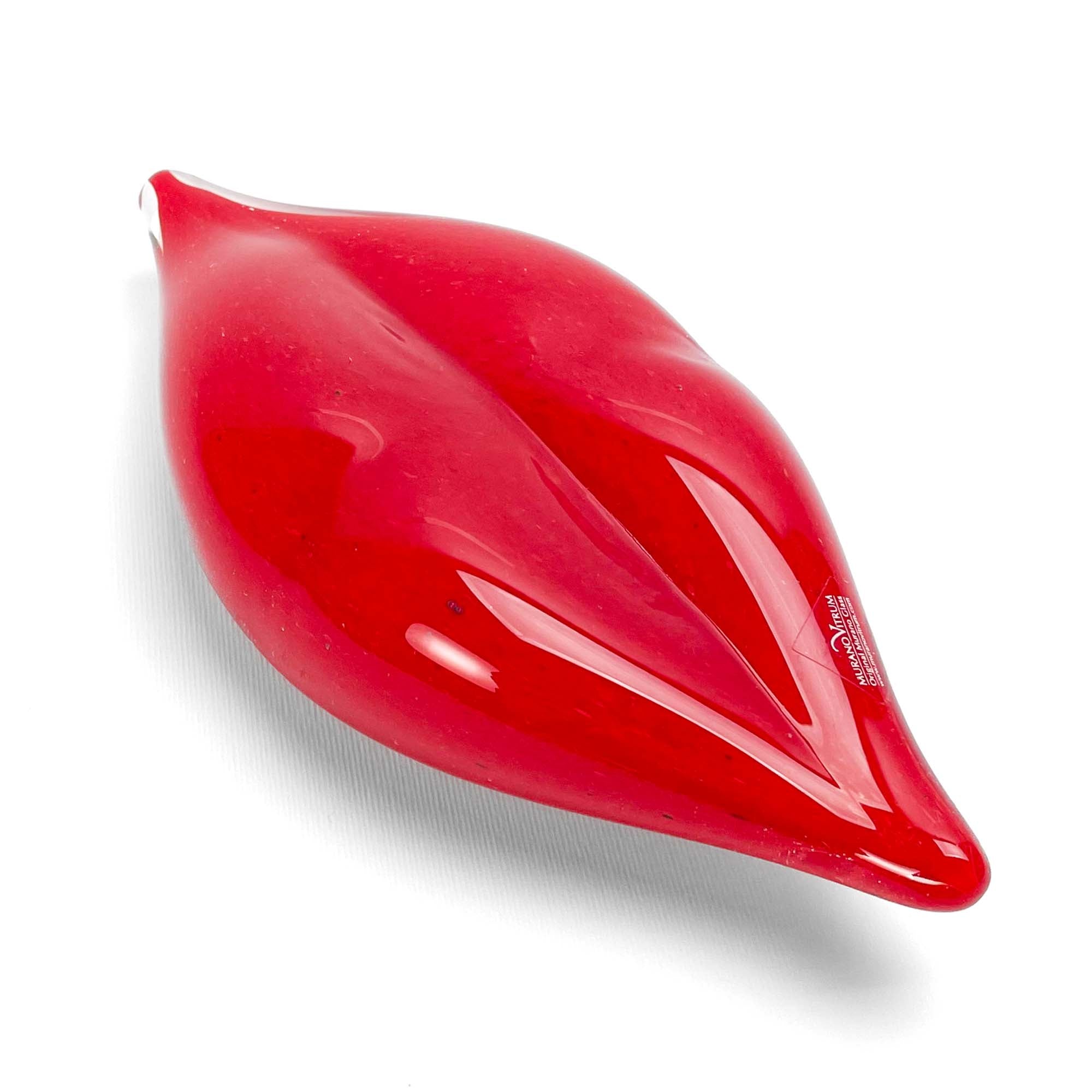 Red lip paperweight | Office Decor | Murano Glass