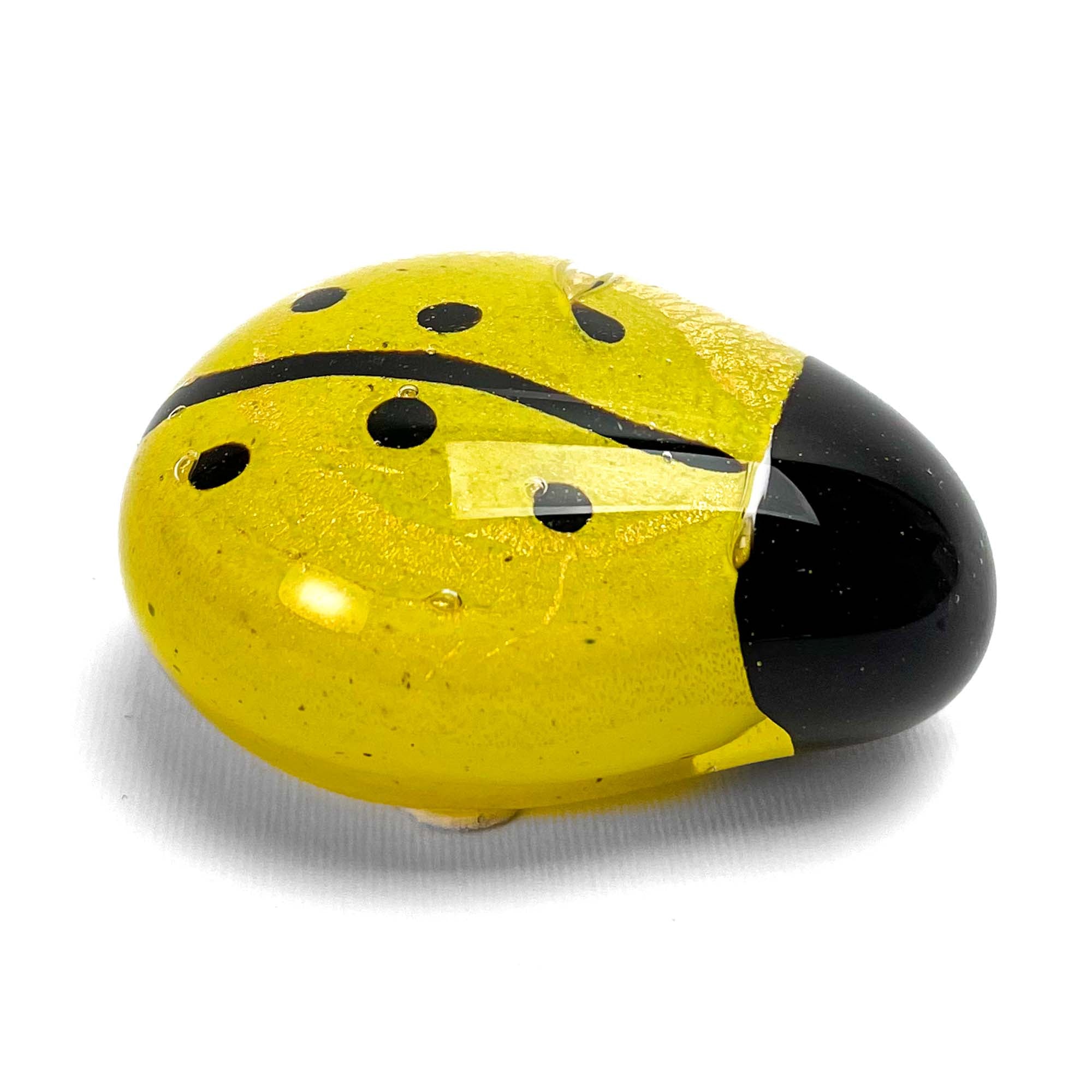 Yellow ladybug paperweight | Office Decor | Murano Glass
