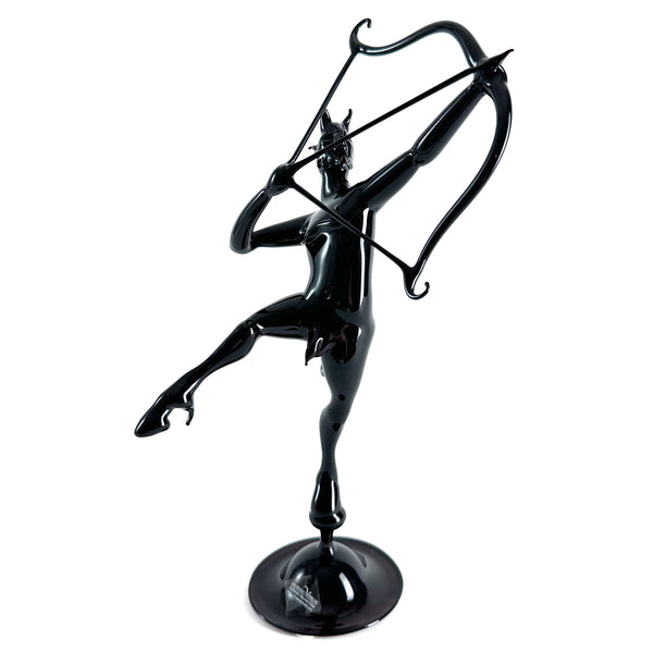 Black Devil with Bow and Arrow | Murano Glass Sculpture | Art Glass ...