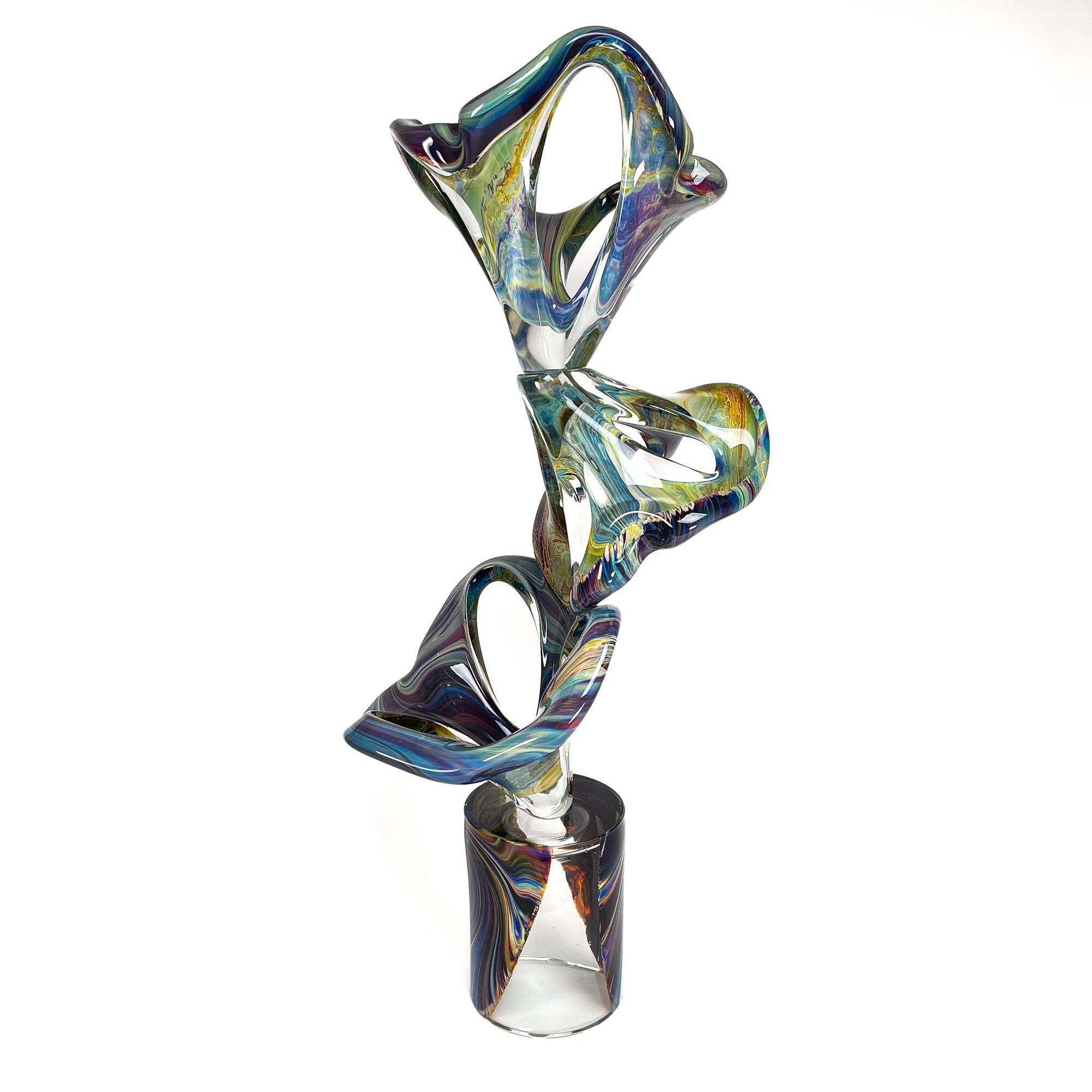 Murano Glass Genesi | Glass Sculpture | Chalcedony Art Glass