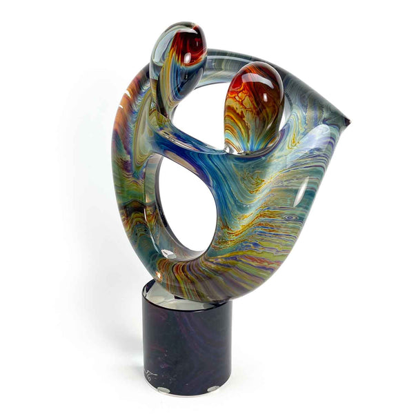 Dance of Love | Murano Glass Sculpture | Chalcedony Art