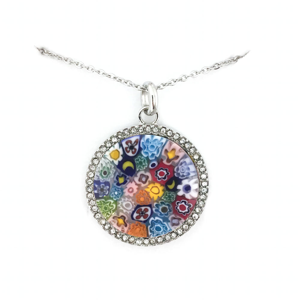 Murrina pendant with swarovski - 23 mm