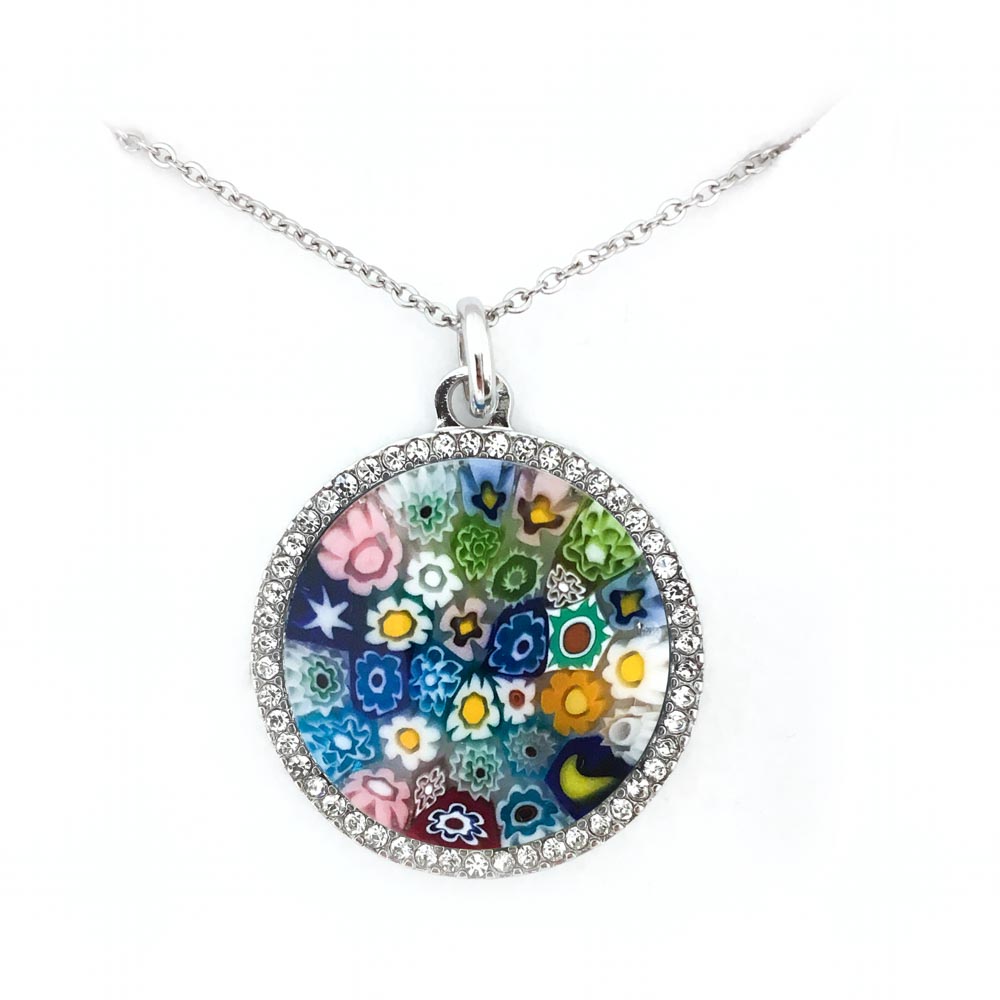 Murrina pendant with swarovski - 26 mm