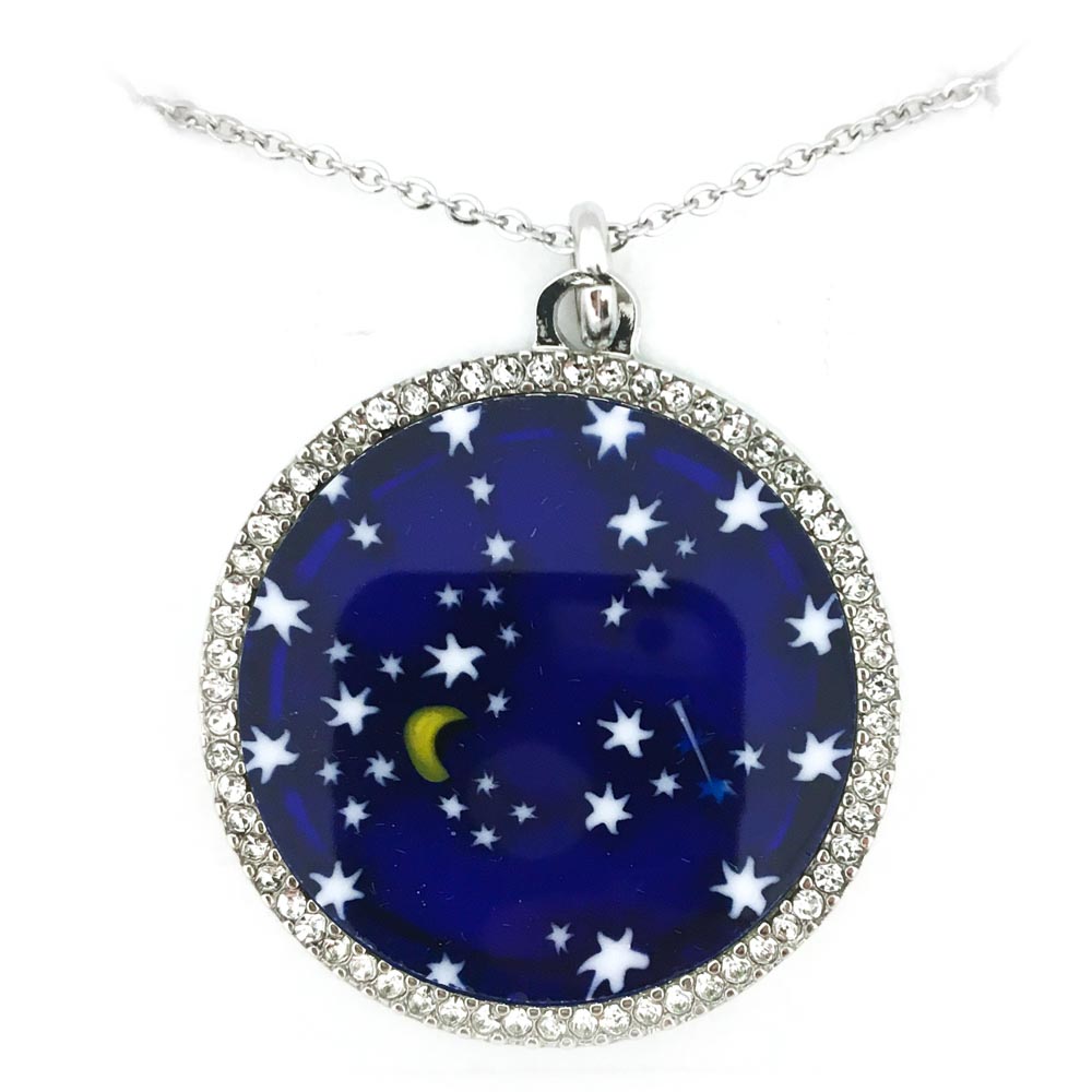 Murrina pendant with swarovski - 31 mm
