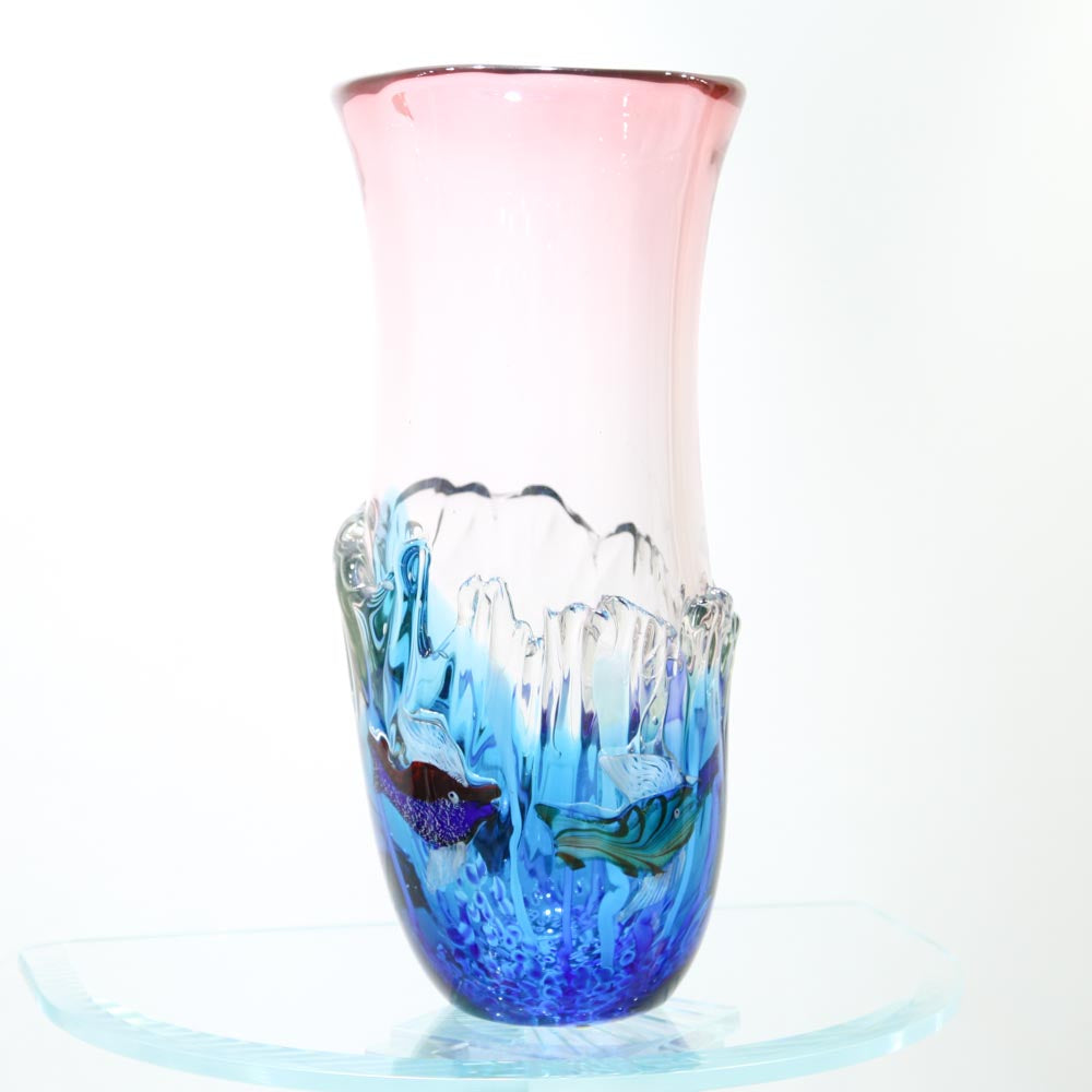 Aquarium Splash Vase | Aquarium Glass Art | Murano Glass Aquariums