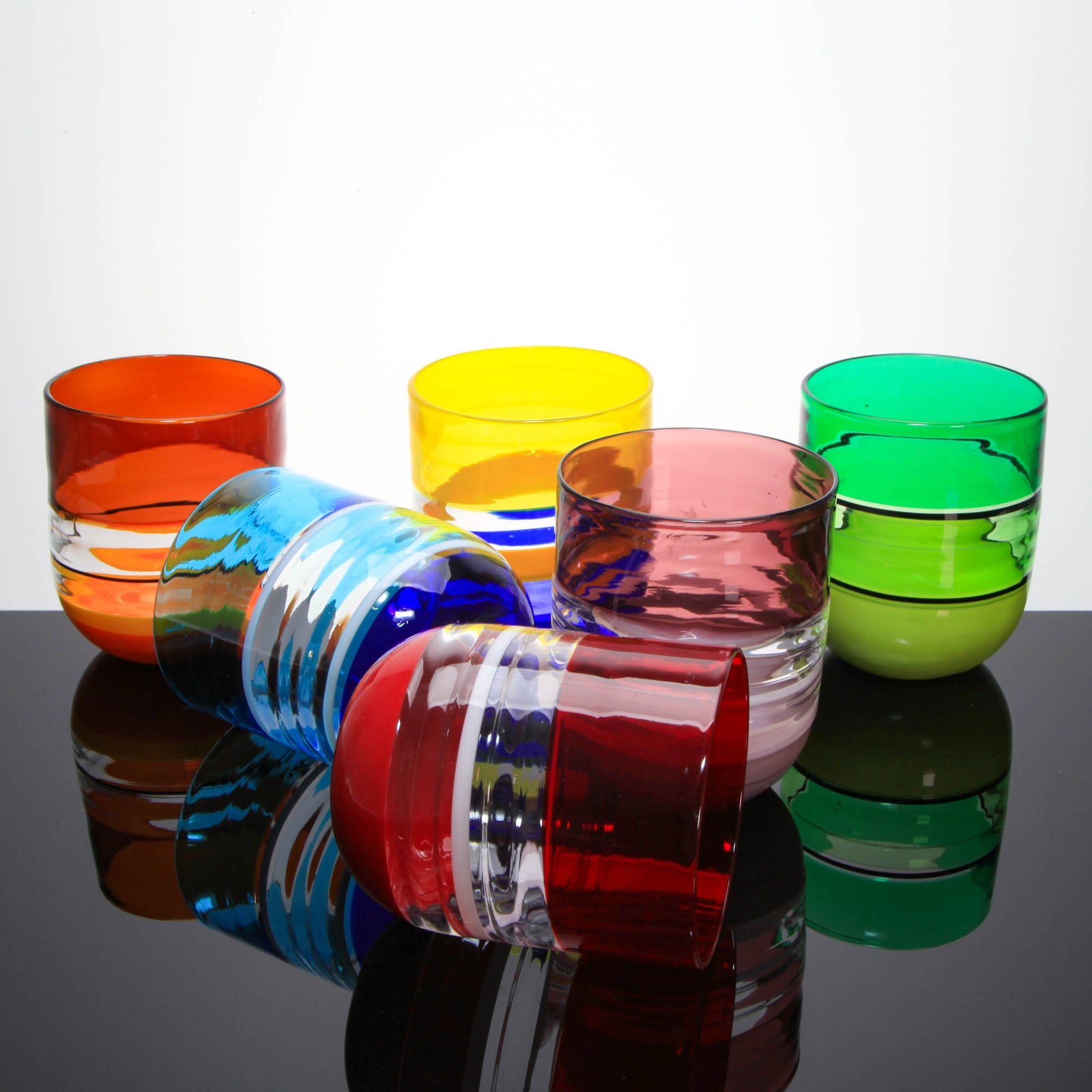 Napoleone Glasses - set of six | Murano Glasses | Goti de Fornasa