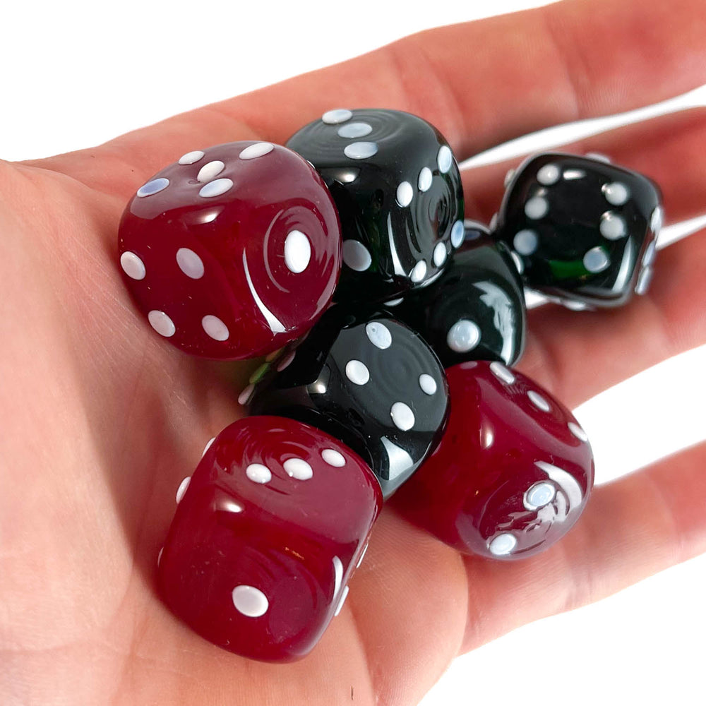 Handcrafted Murano Glass Dice Set - Elegant Decor for Game Nights