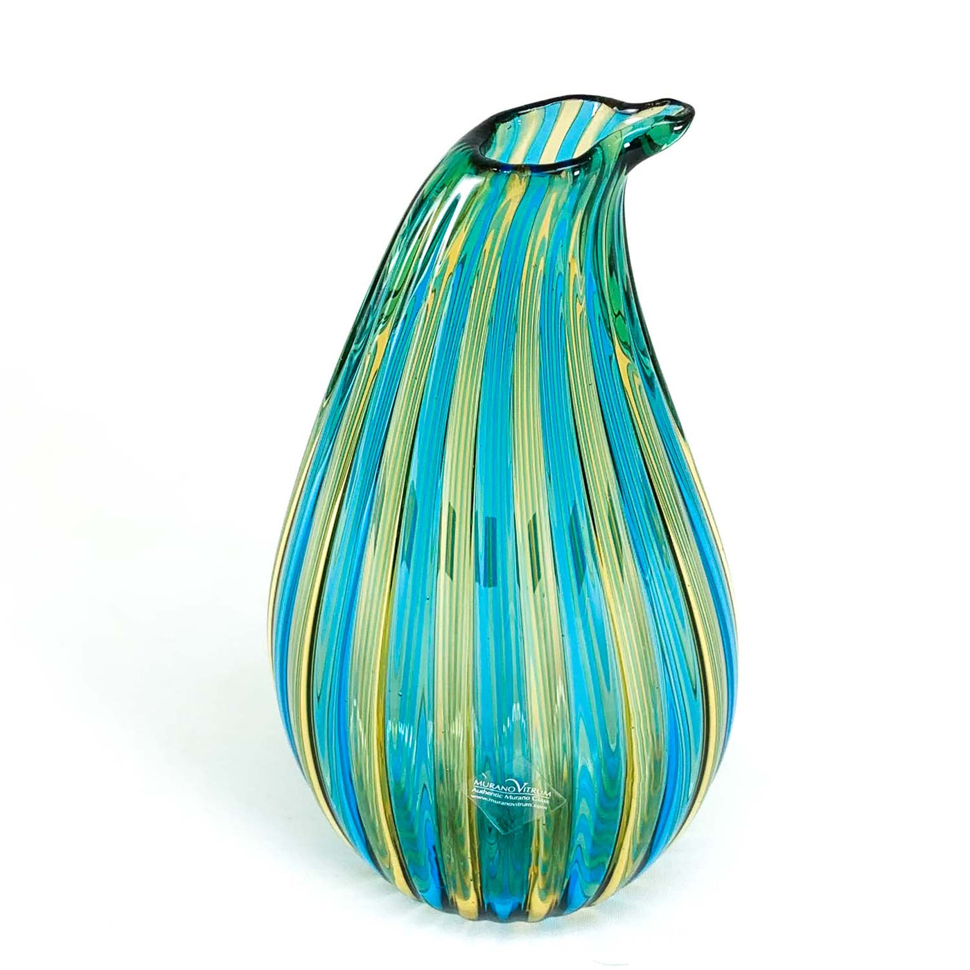Blown Rainbow Vase | Multicolor Glass Vase | Murano Glass
