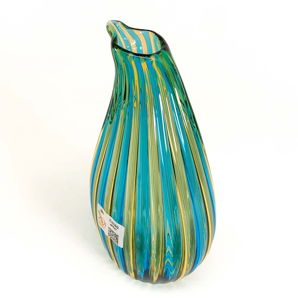 Blown Rainbow Vase | Multicolor Glass Vase | Murano Glass