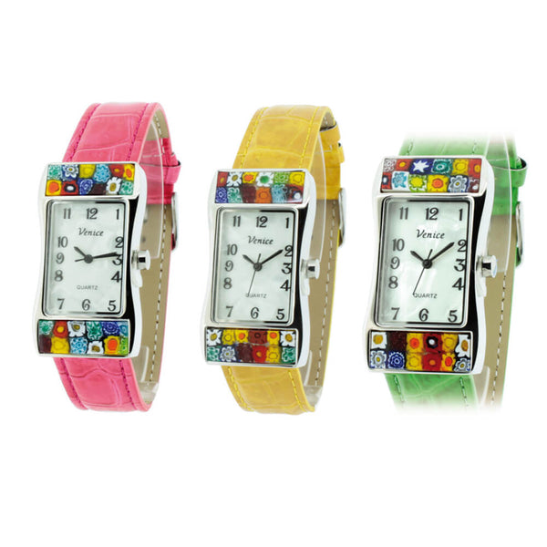 Murrina Rectangular Murano Glass Watch