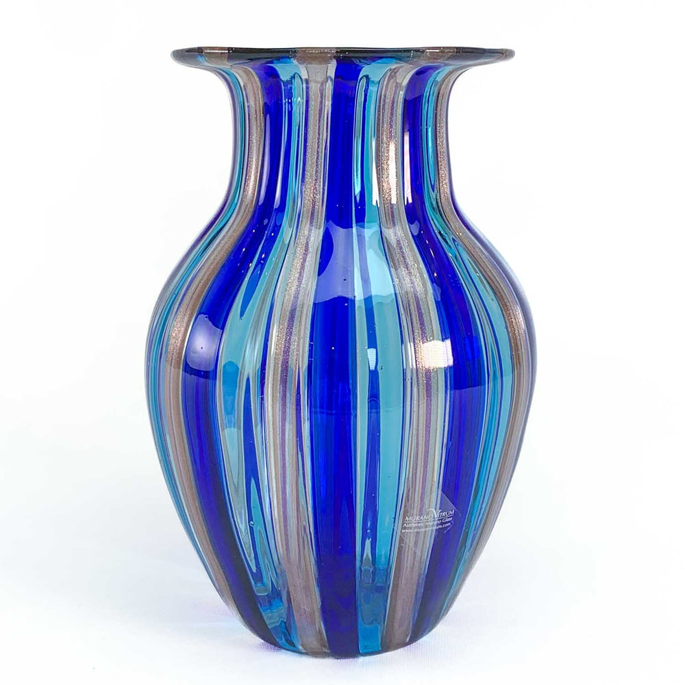 Blown Rainbow Vase | Multicolor Glass Vase | Murano Glass