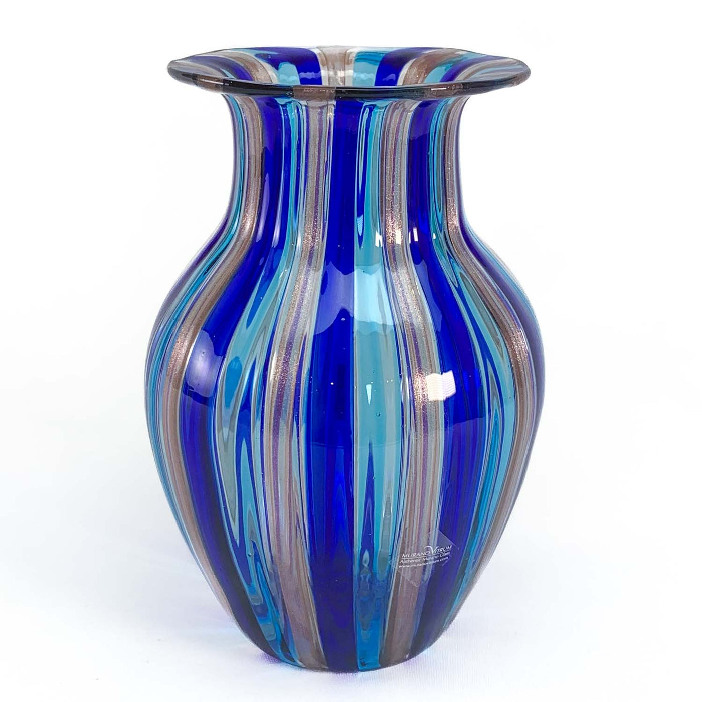 Blown Rainbow Vase | Multicolor Glass Vase | Murano Glass