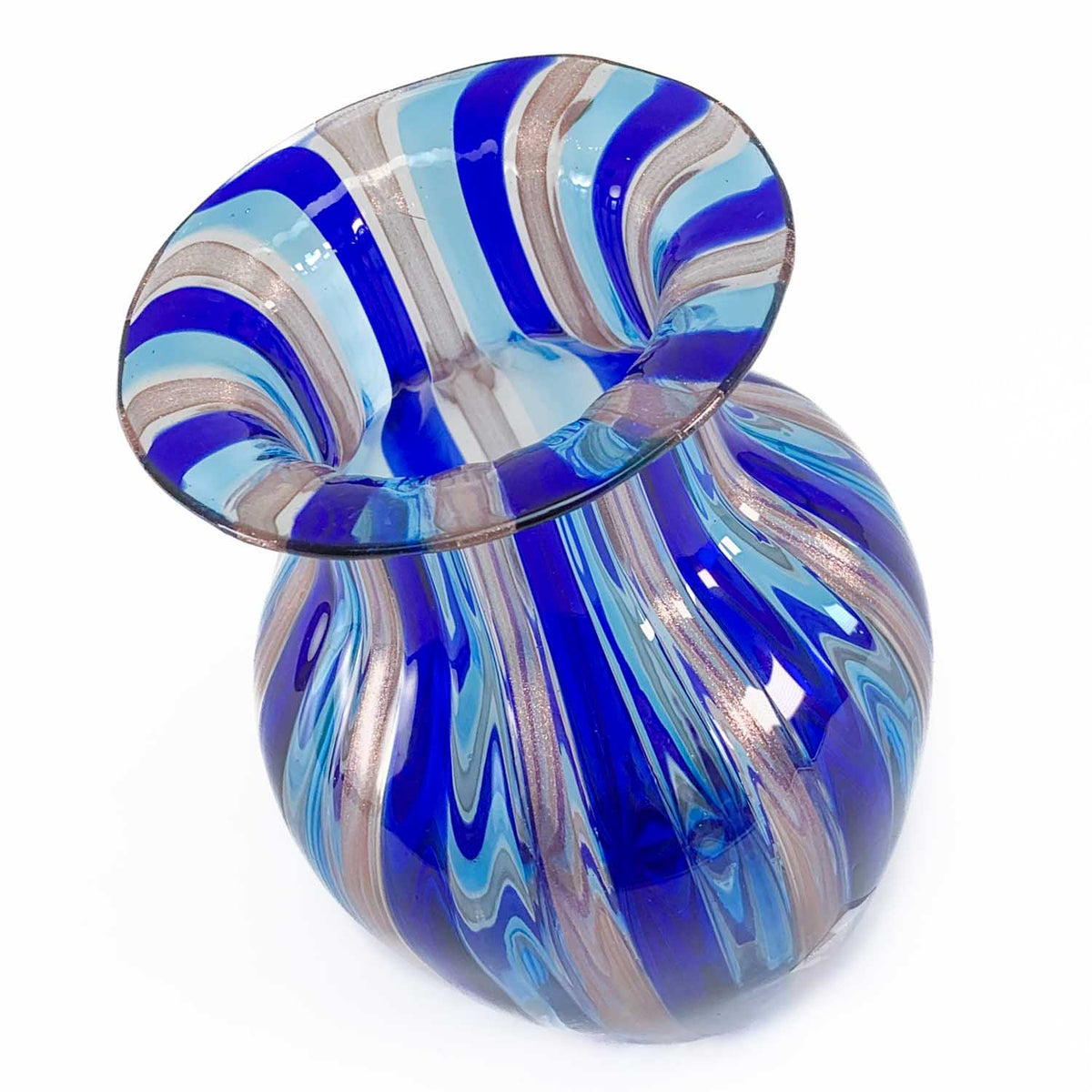 Blown Rainbow Vase | Multicolor Glass Vase | Murano Glass