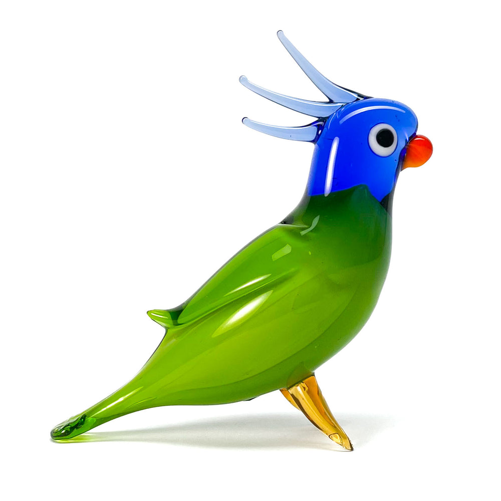 Murano Glass Parrots Figurine - Animal Miniature - Made in Italy