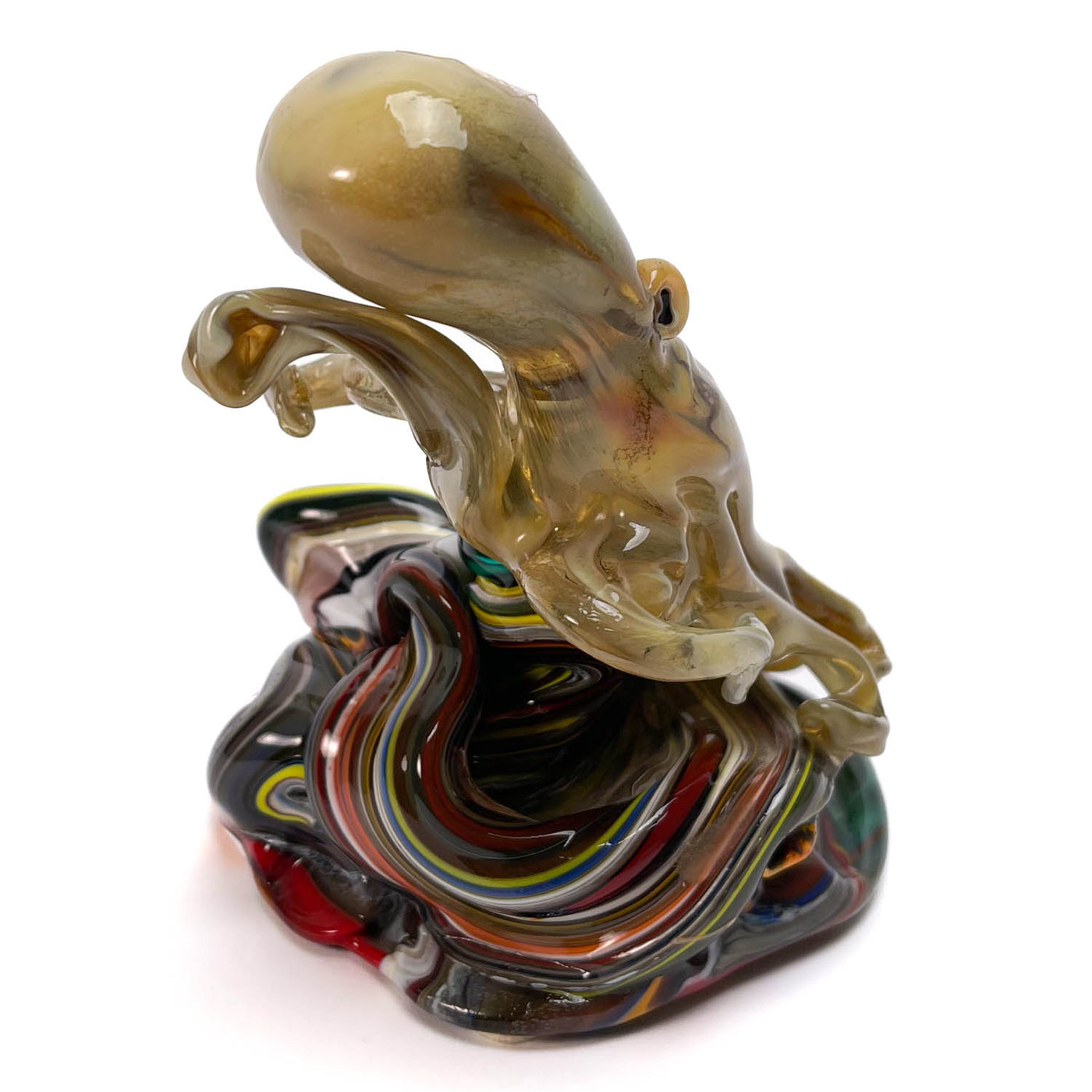 Octopus on a rock | Aquarium Glass Art | Murano Glass Aquariums