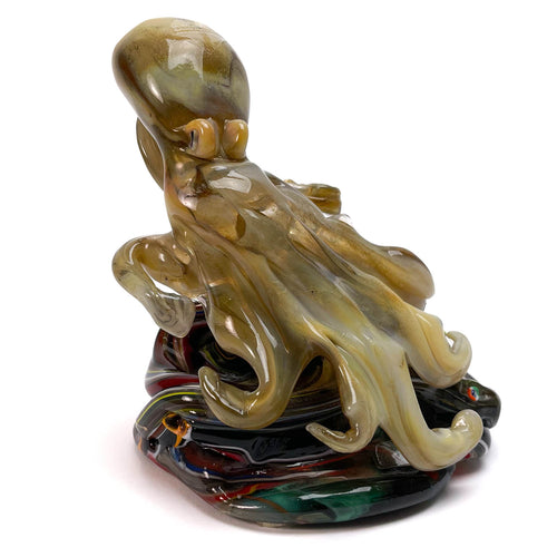 Octopus on a rock | Aquarium Glass Art | Murano Glass Aquariums