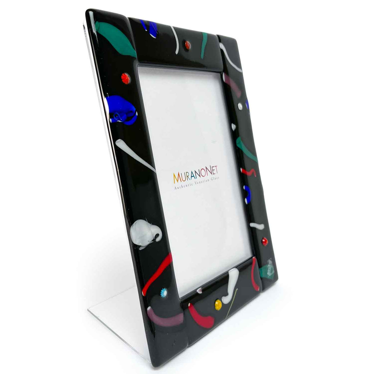 Mirò Collection- Black Picture Frame - Murano Glass