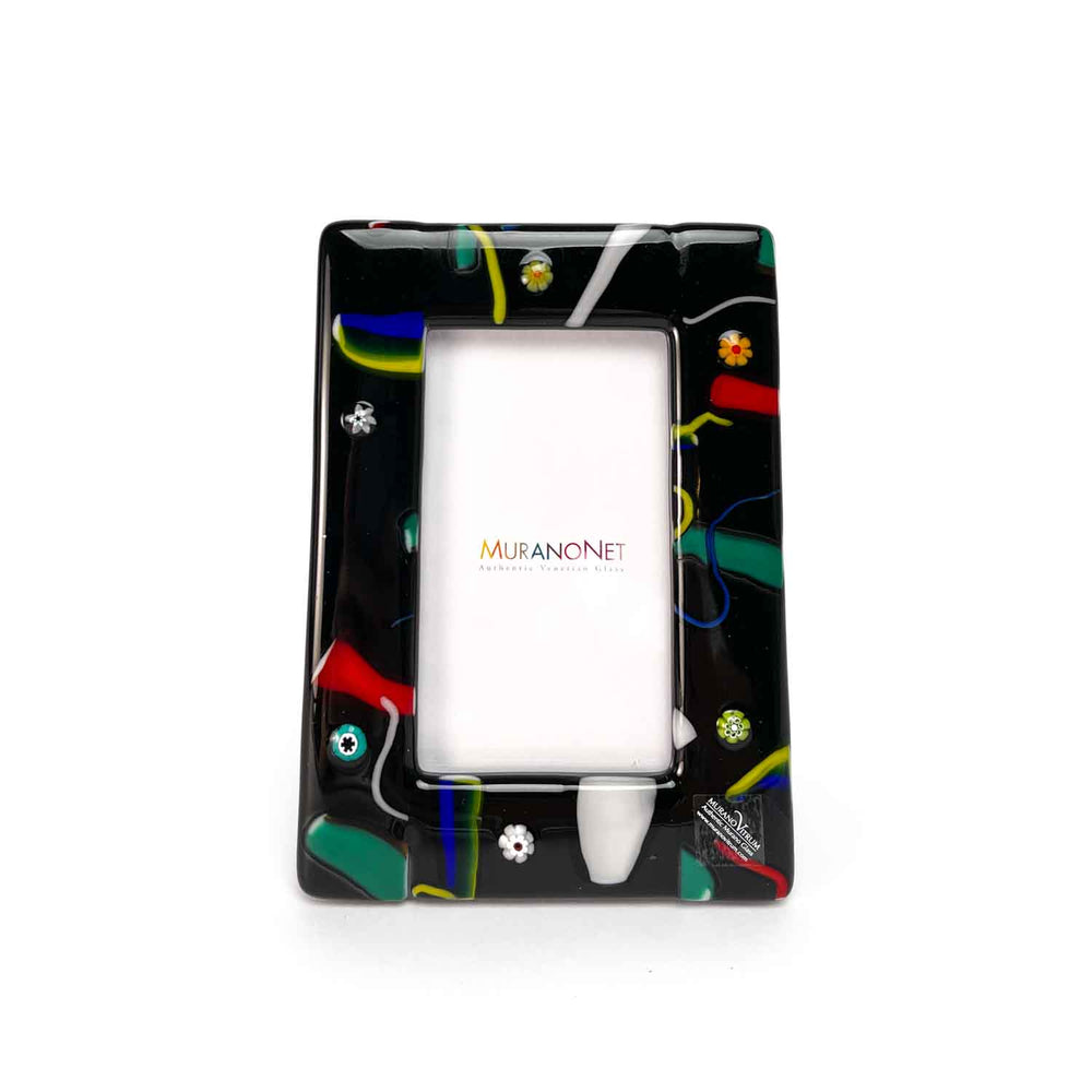 Mirò Collection- Black Picture Frame - Murano Glass