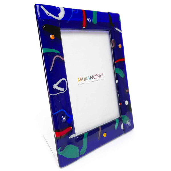 Mirò - Murano Glass Blue Picture Frame