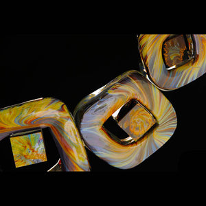 Calcedonio Squares | Glass Sculpture | Chalcedony Art Glass